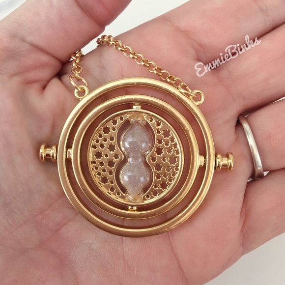 Jewelry | New Gold Hermione Time Travel Hourglass Rotating Time Turner ...